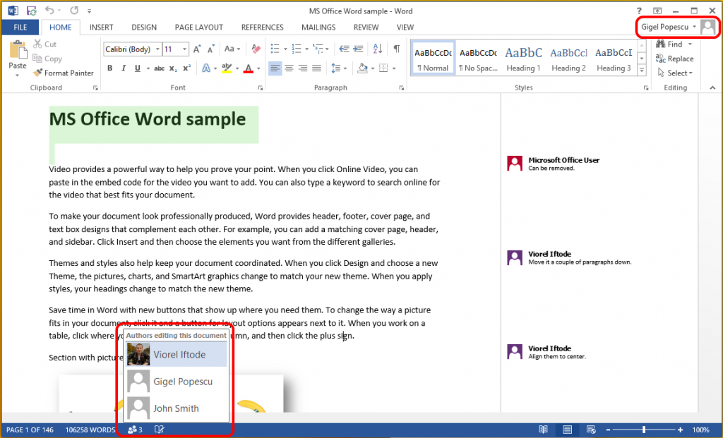 Collaborate using Microsoft Word for iPad app (on-premises) | Viorel Iftode